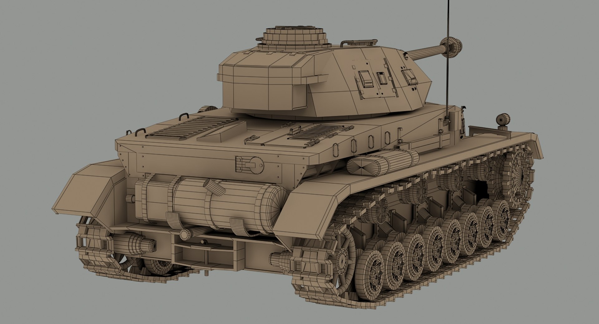Ww2 German Tank Panzer Iv 3d Model