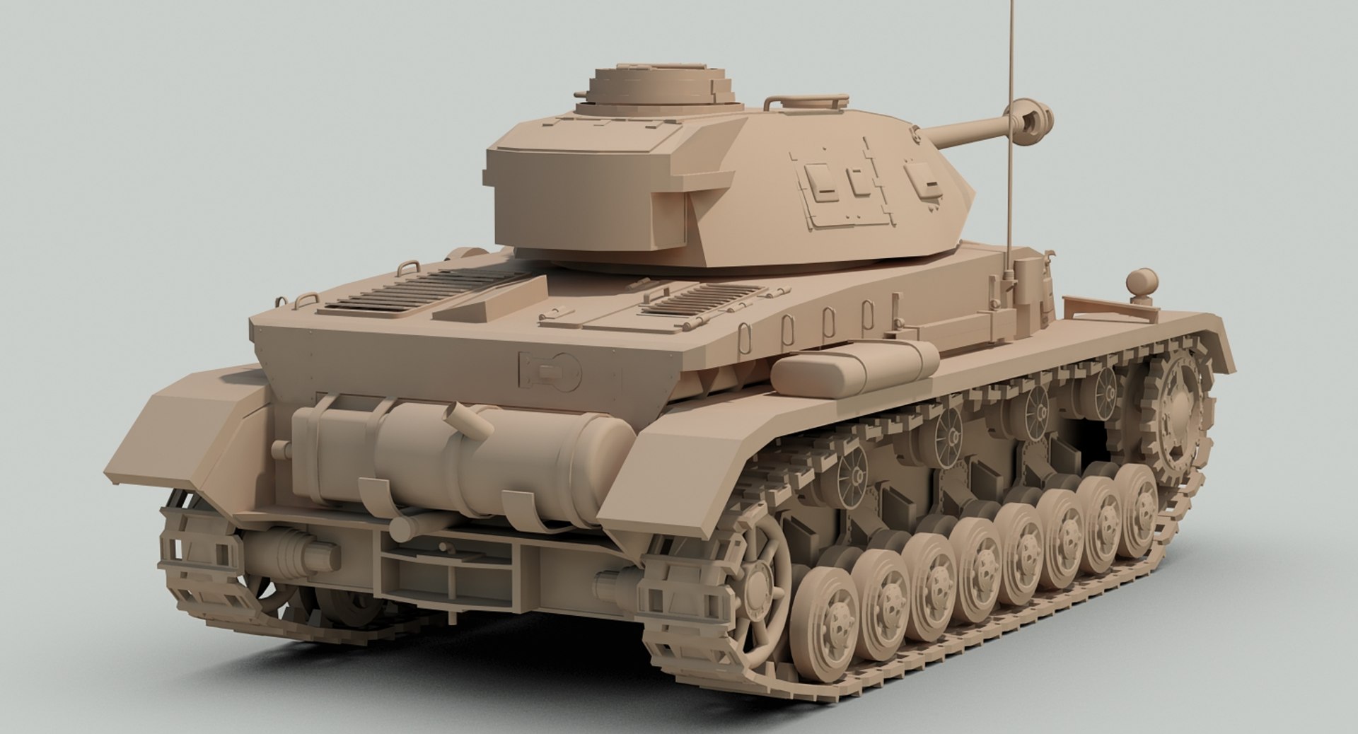 Ww2 German Tank Panzer Iv 3d Model
