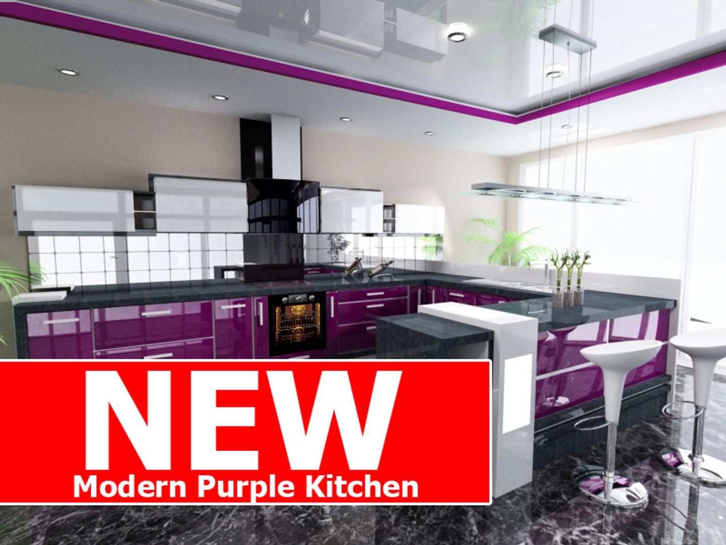 modern purple kitchen max