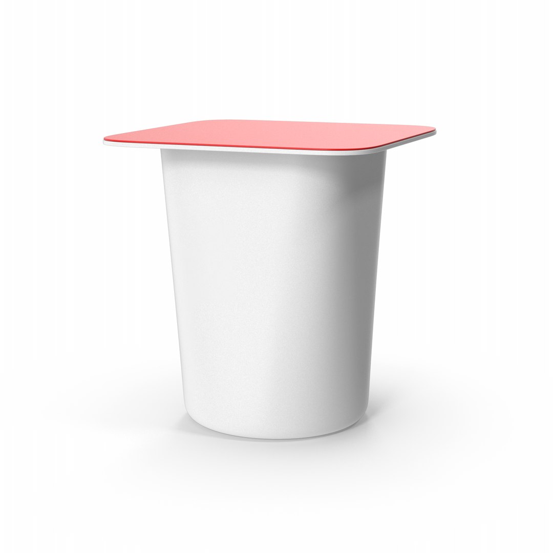 Red Yogurt Plastic Cup 3D Model - TurboSquid 2200382