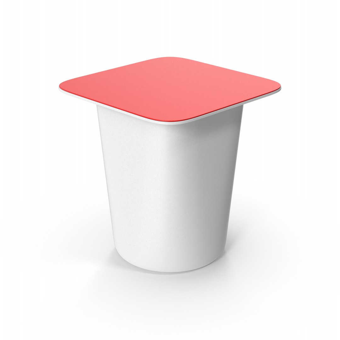 Red Yogurt Plastic Cup 3D Model - TurboSquid 2200382