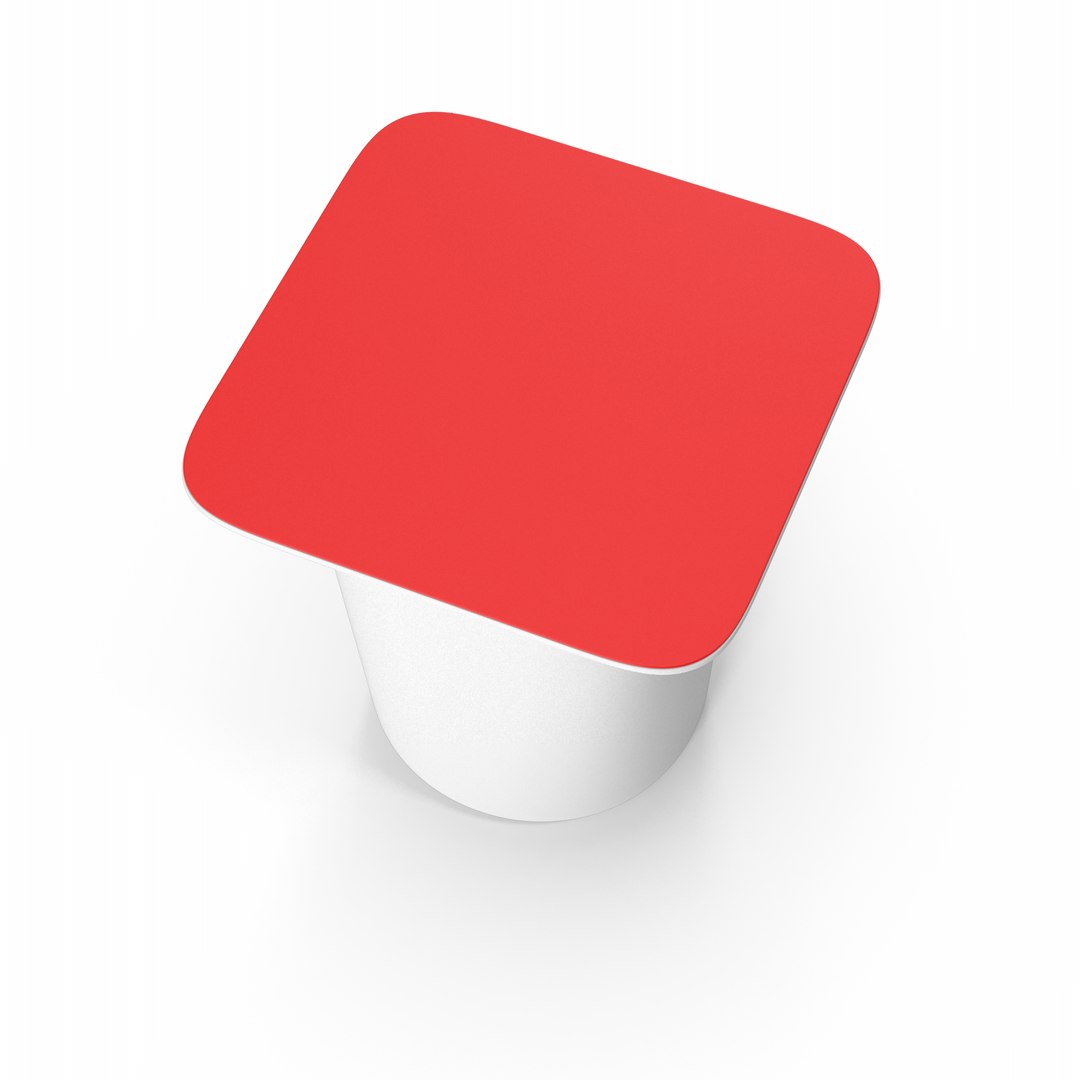 Red Yogurt Plastic Cup 3D Model - TurboSquid 2200382