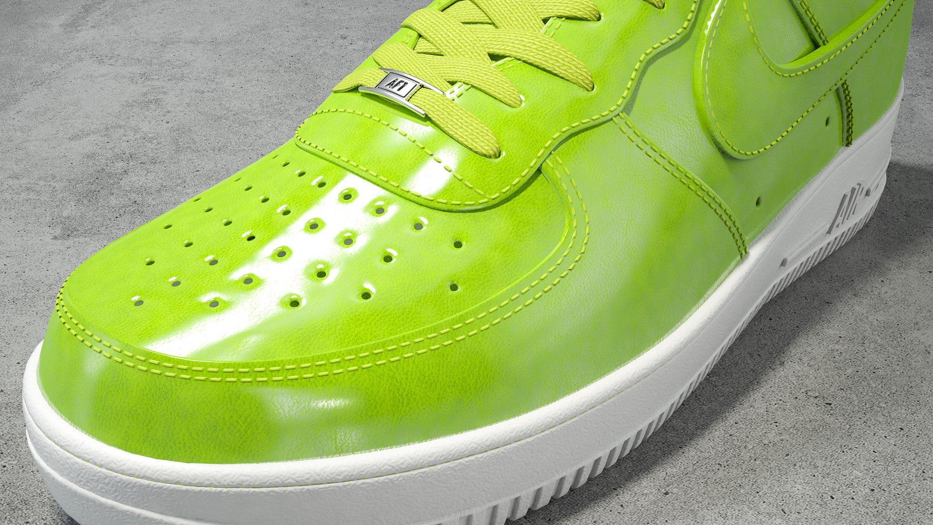 Nike Air Force 1 Low Cyber Green 3D Model - TurboSquid 2042183