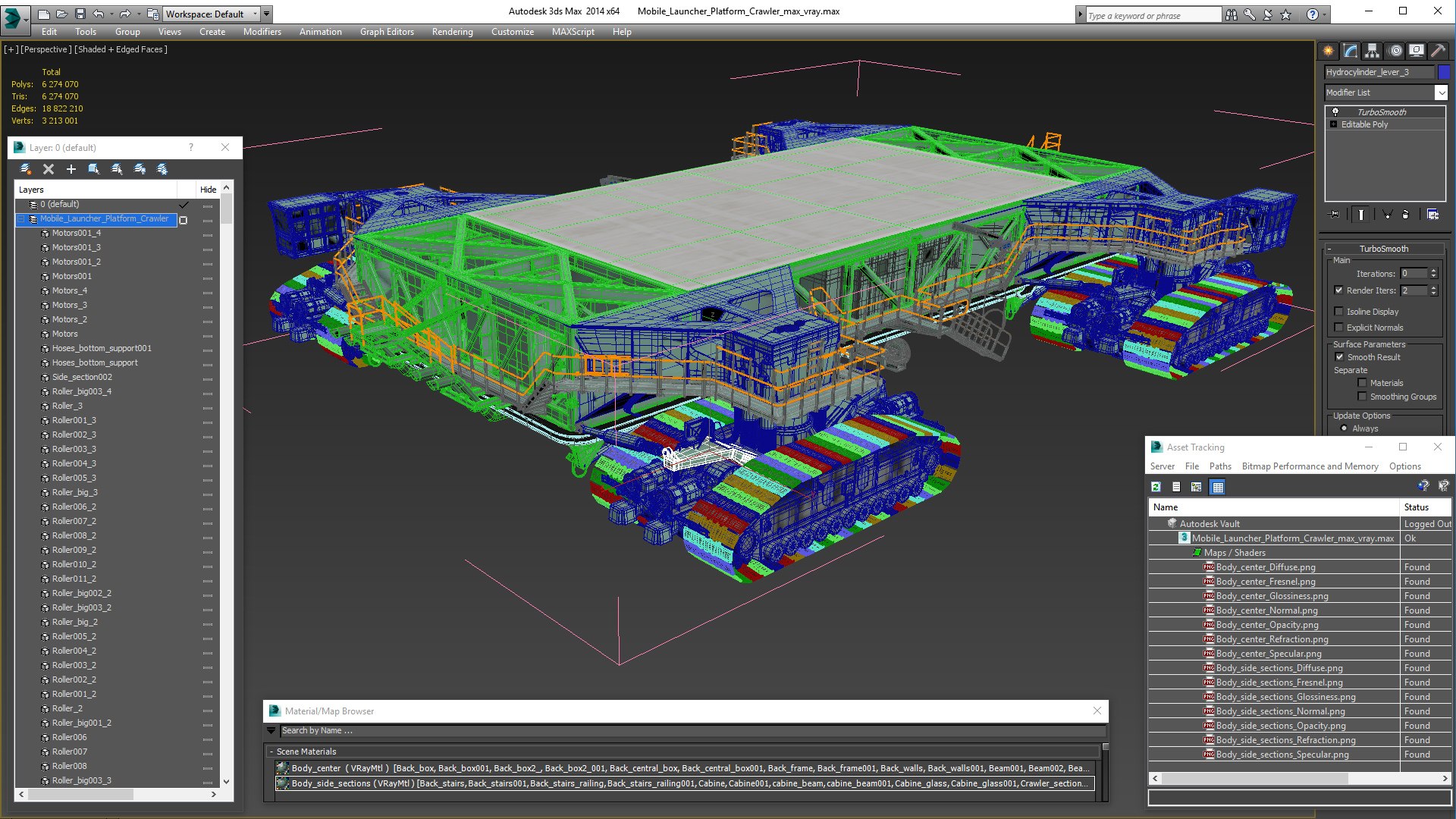 Mobile launcher platform crawler 3D model - TurboSquid 1606780
