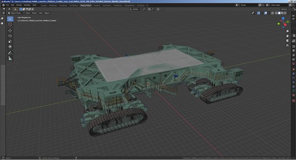 Mobile launcher platform crawler 3D model - TurboSquid 1606780