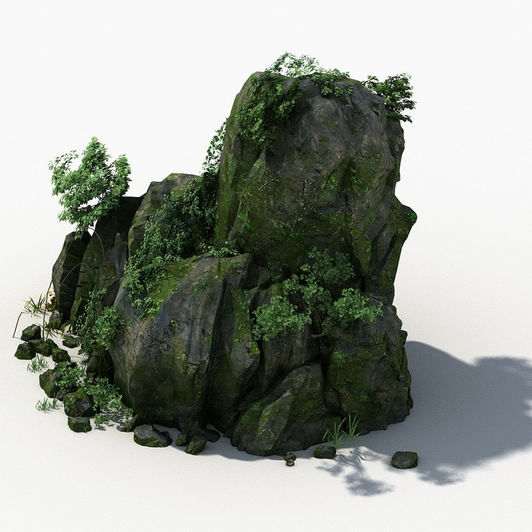 Rock Stone Landscape Moss Max