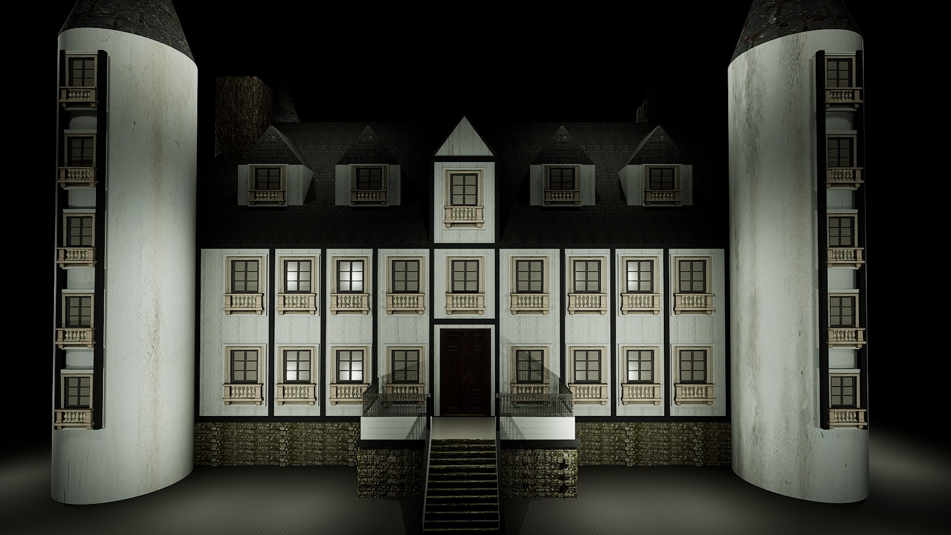 3D Mega Highly Detailed Castle-Mansion 4K Model - TurboSquid 2288378