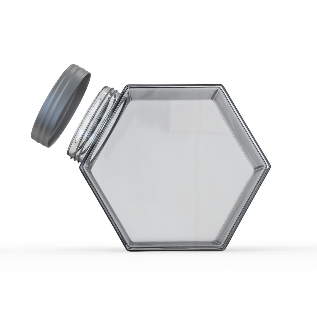 3d Hexagon Jar Model
