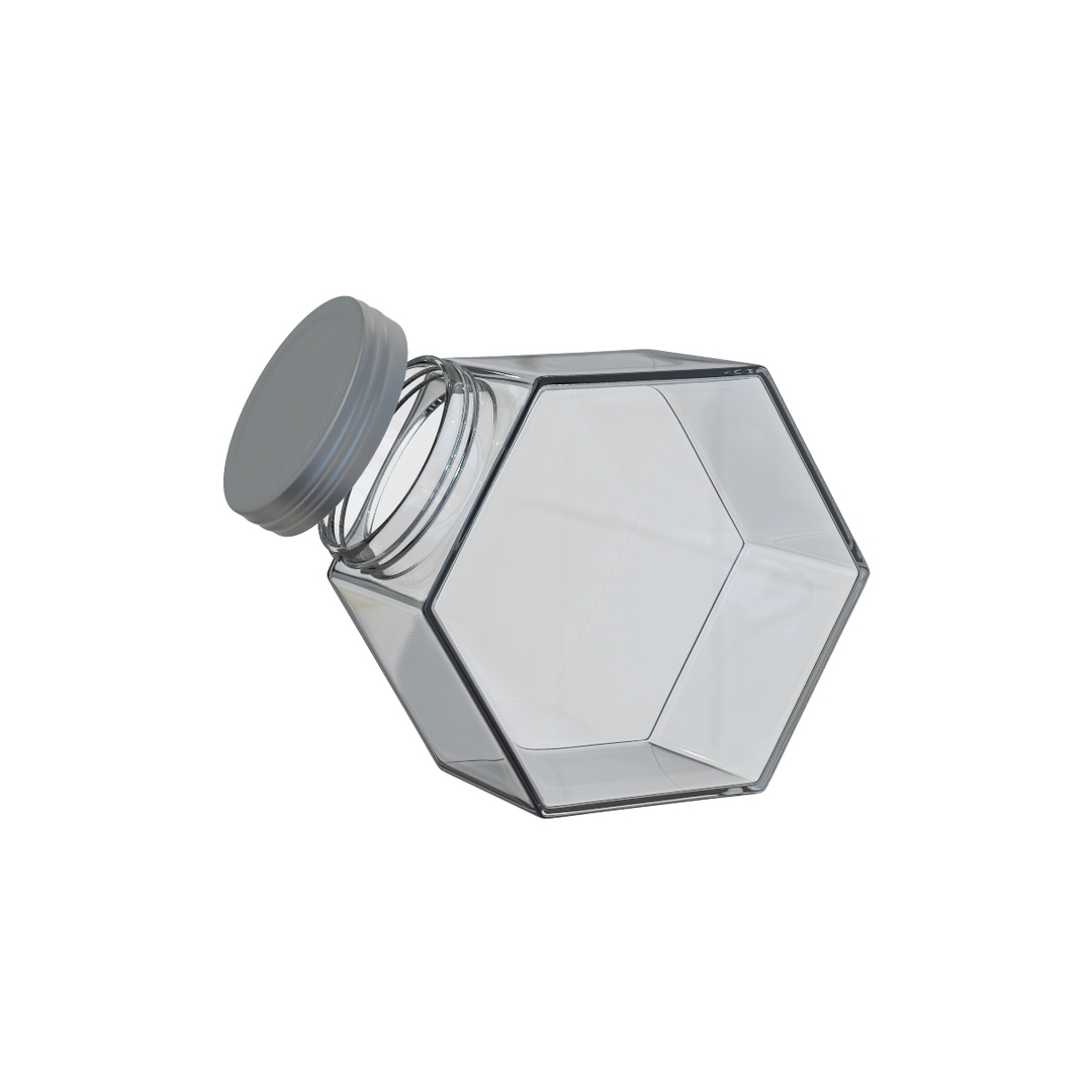 3d Hexagon Jar Model