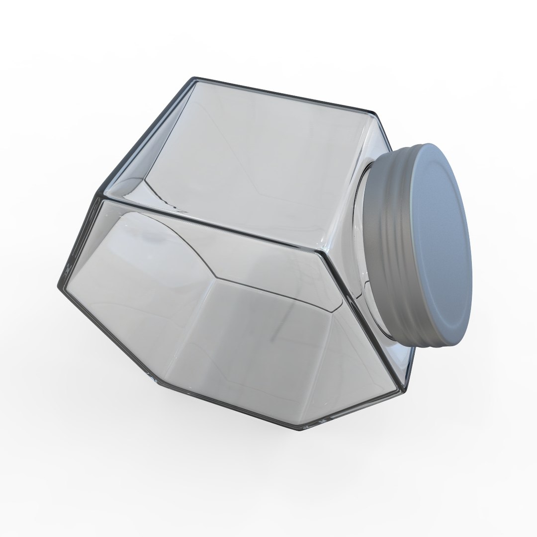 3d Hexagon Jar Model