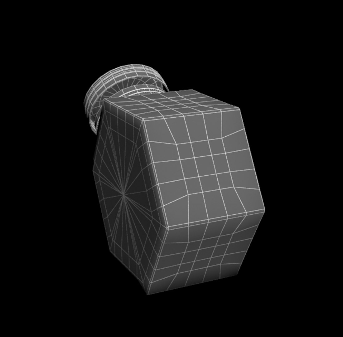 3d Hexagon Jar Model