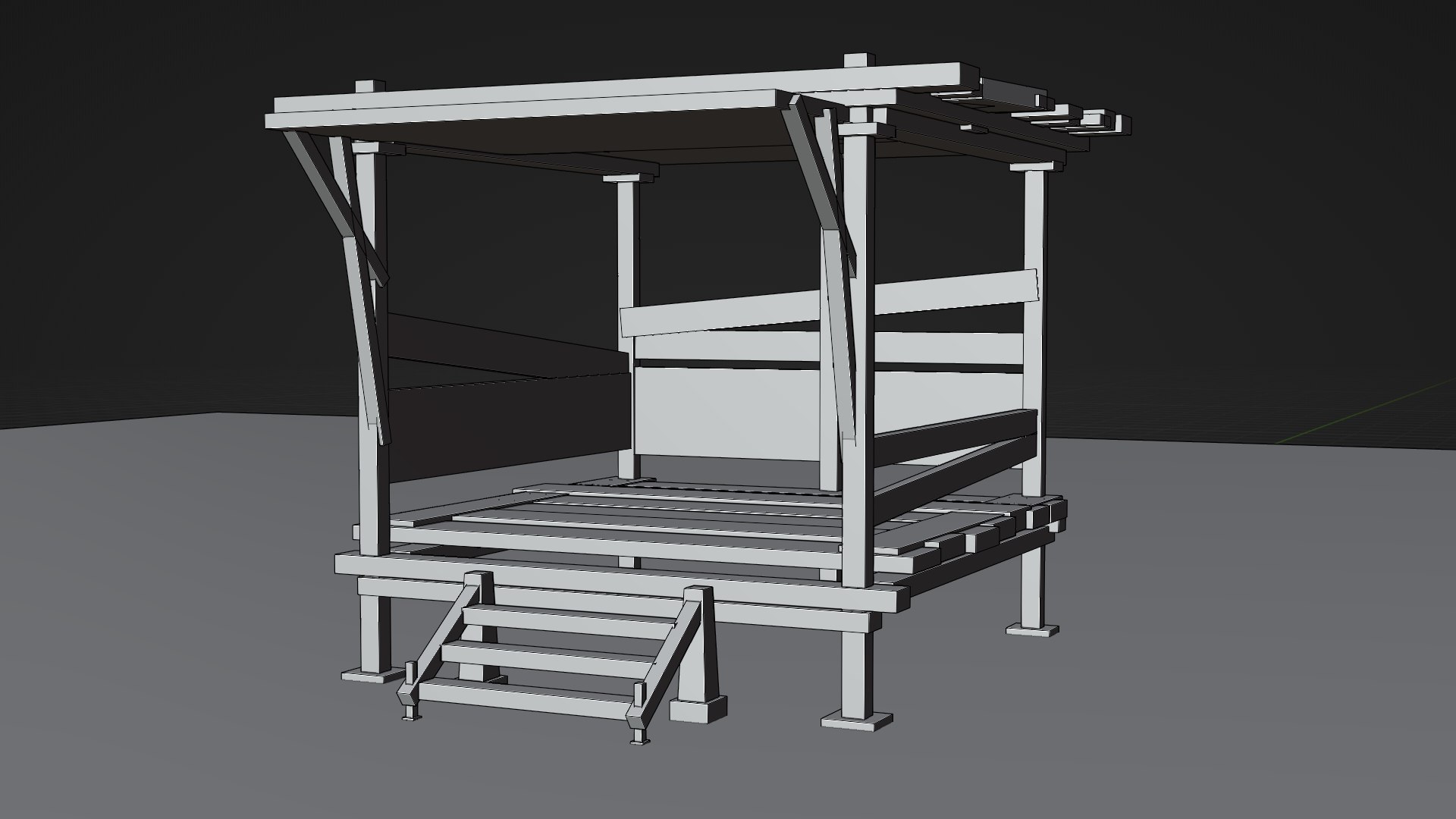 Classic Hut And River Toilet 3D Model - TurboSquid 1982548