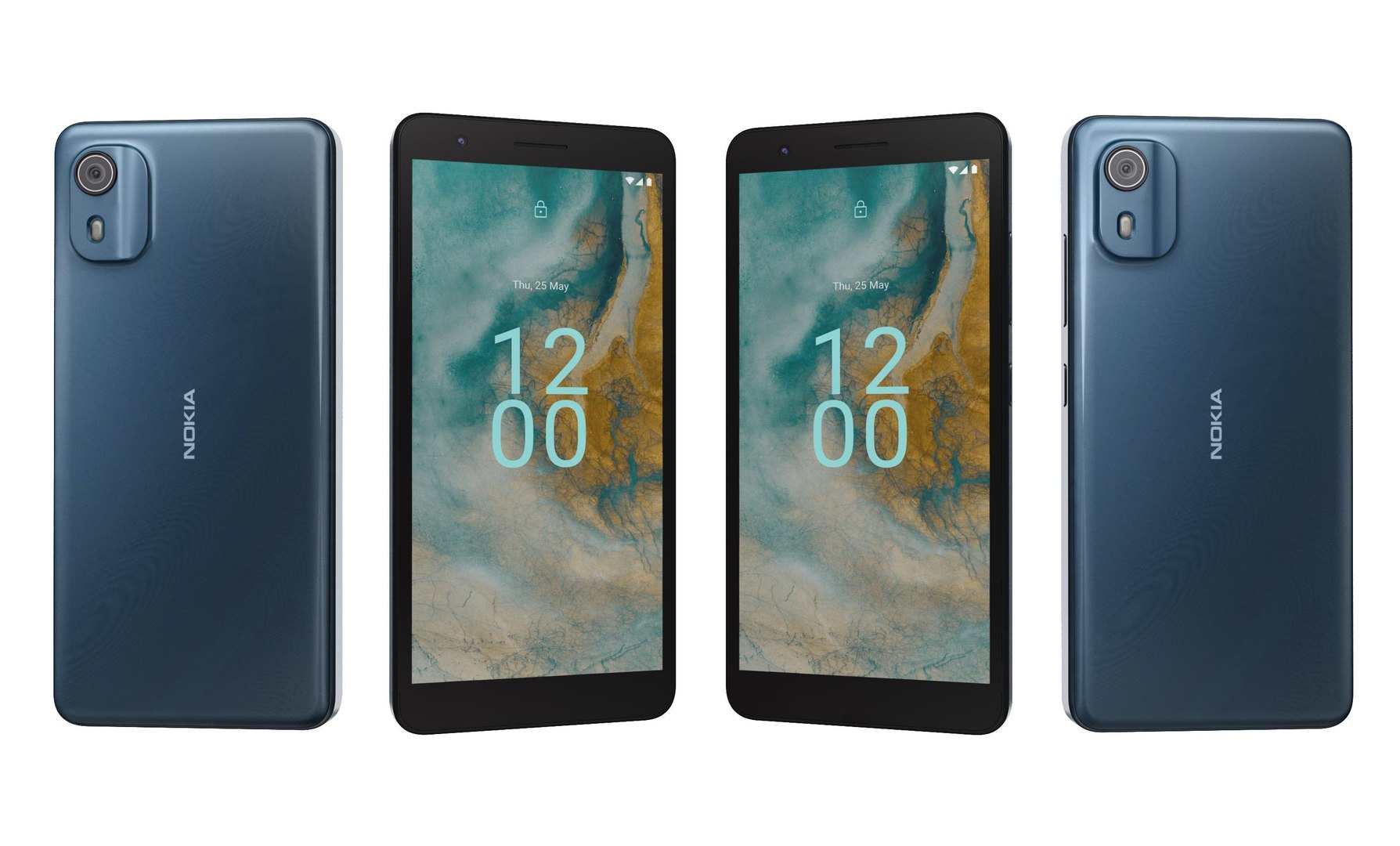 3D Nokia C02 Dark Cyan - TurboSquid 2086041