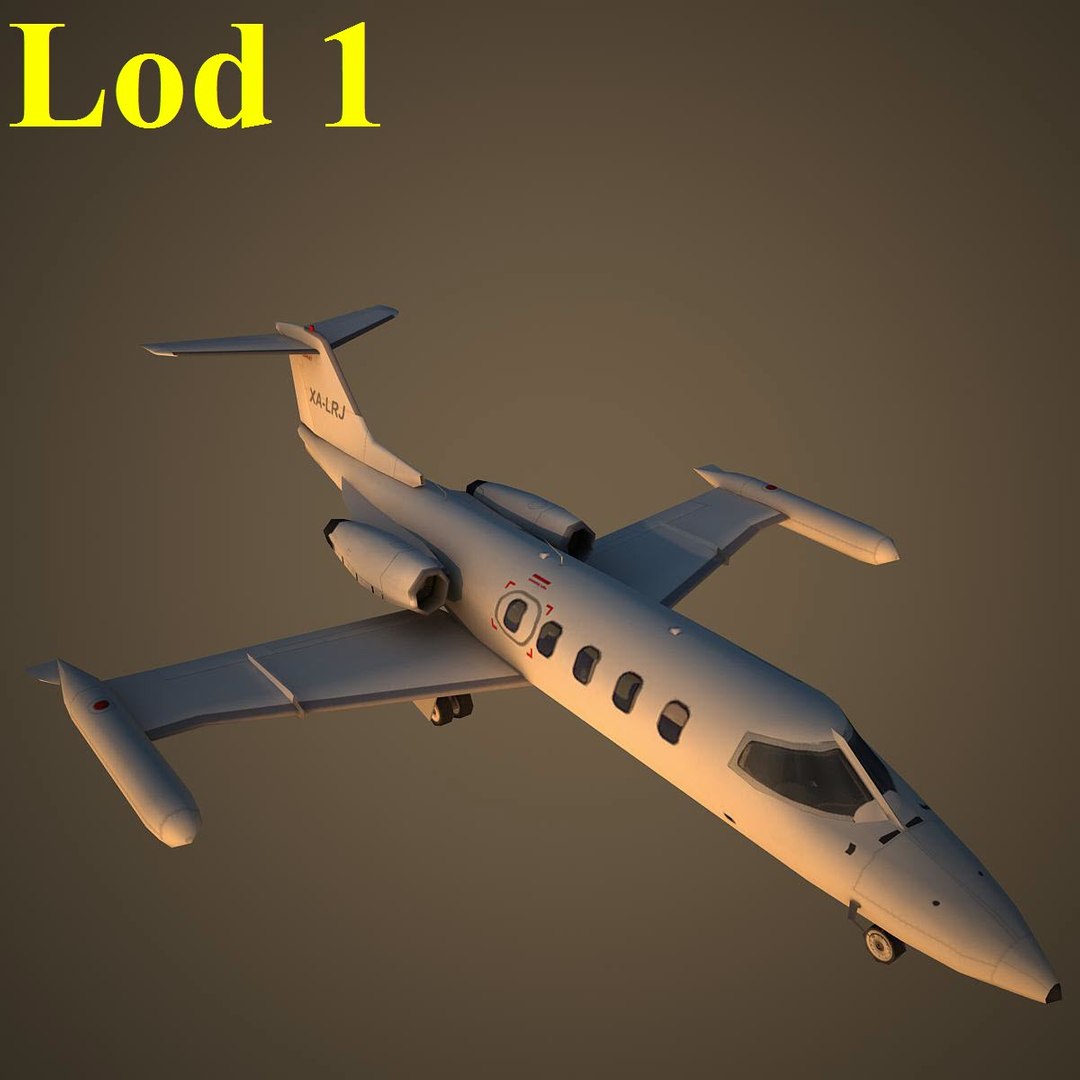 Learjet 25 Basic Jet 3d Model