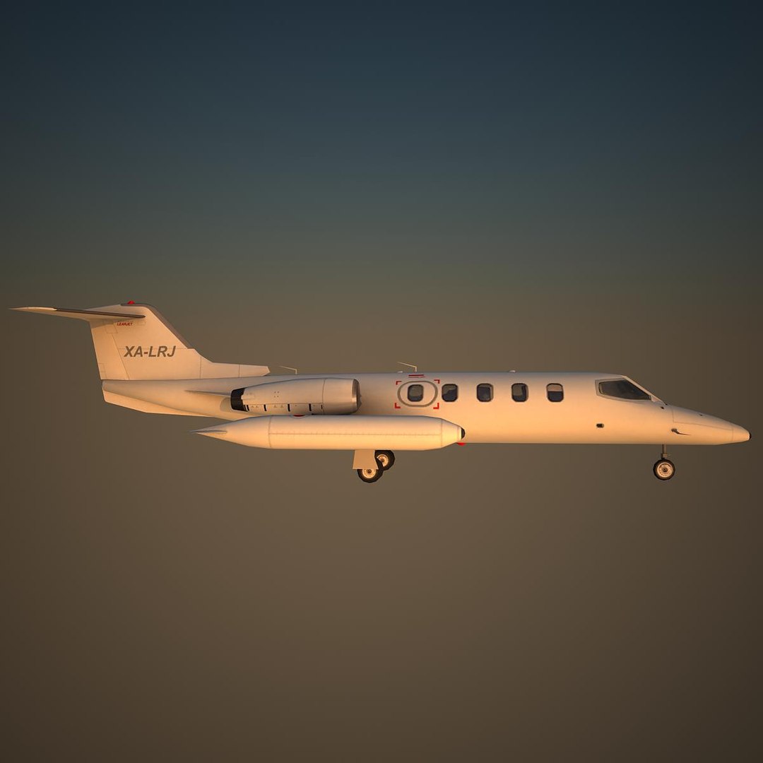 Learjet 25 Basic Jet 3d Model