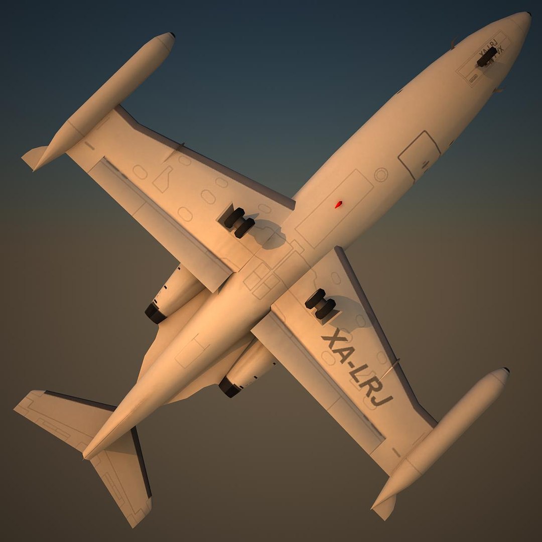 Learjet 25 Basic Jet 3d Model