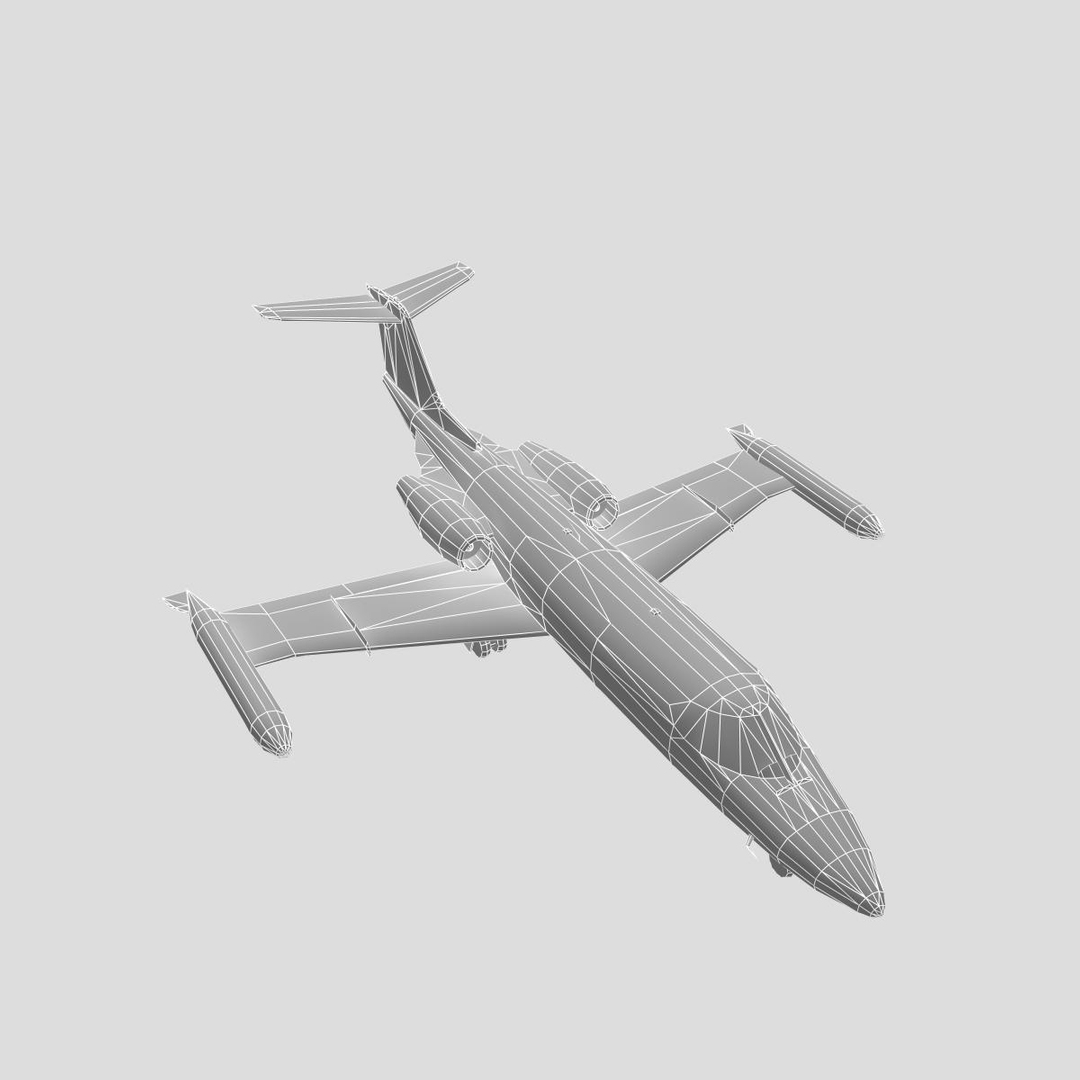 Learjet 25 Basic Jet 3d Model