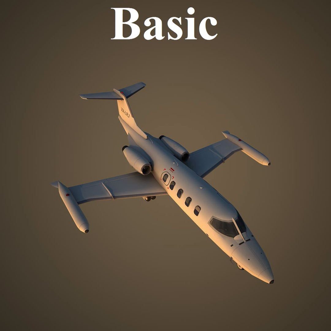 Learjet 25 Basic Jet 3d Model