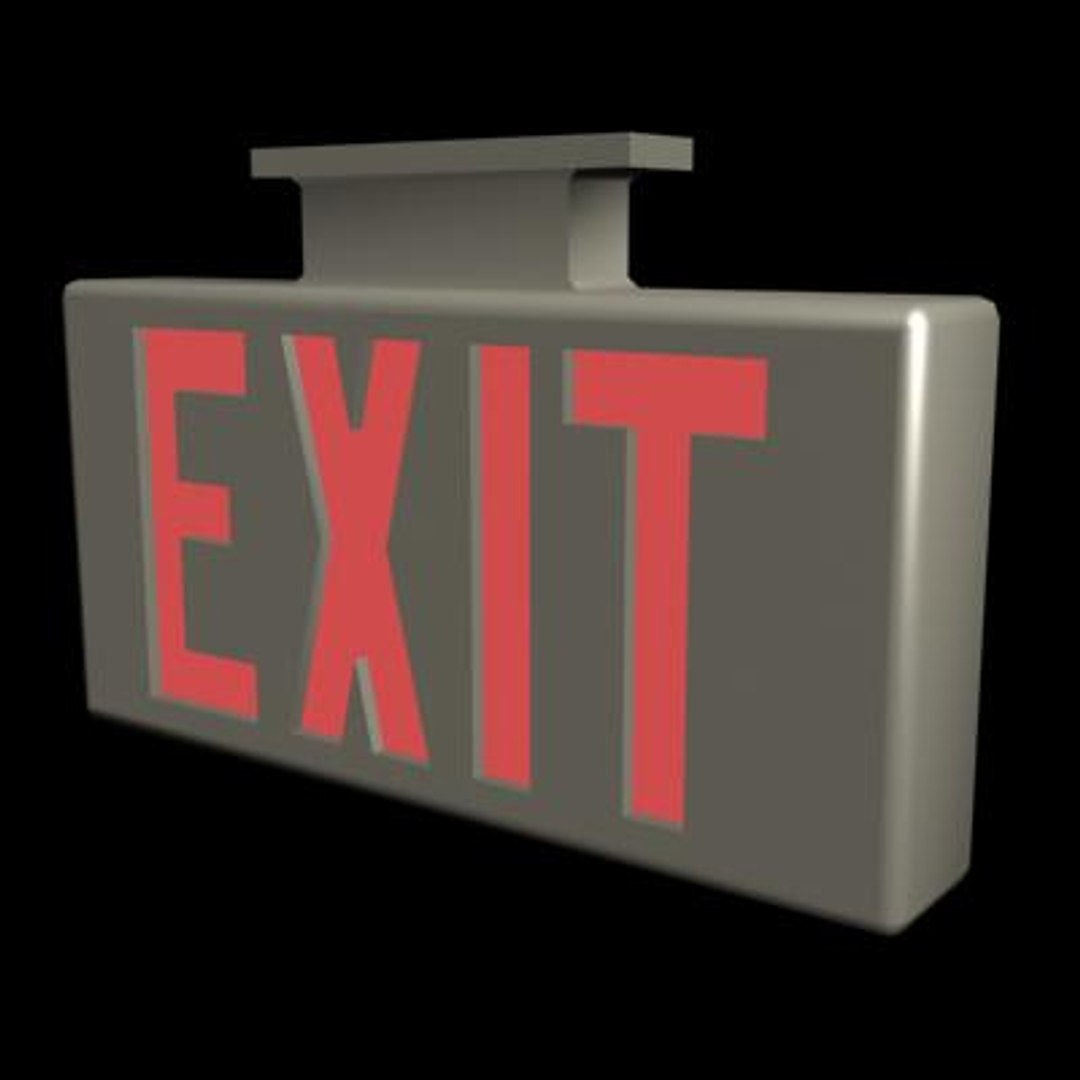 3ds Max Exit Sign