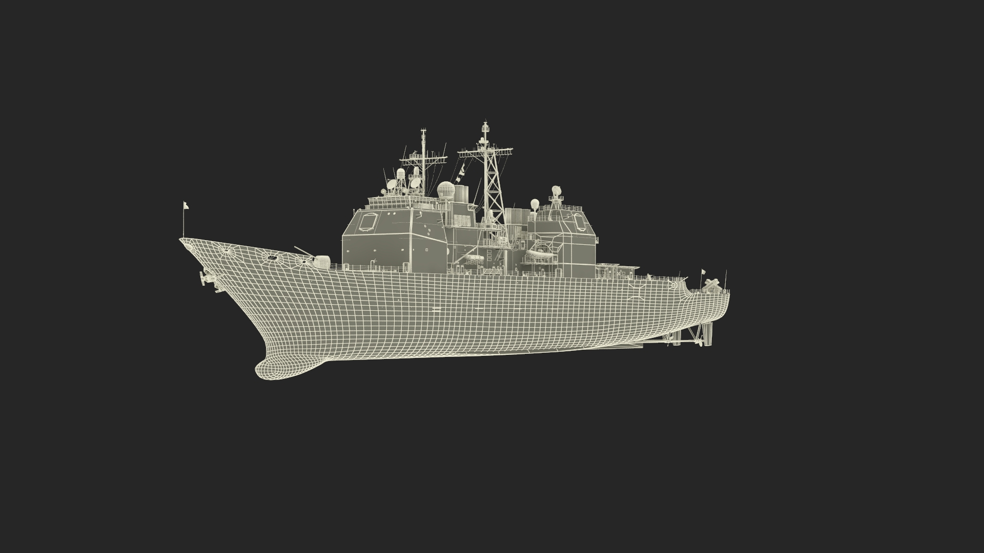 Arleigh Burke Class Destroyer USS CG-57 Model - TurboSquid 2349220