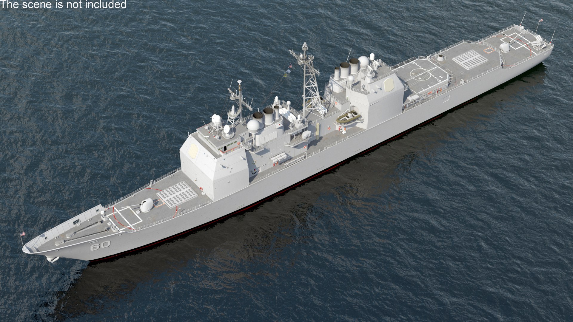 Arleigh Burke Class Destroyer USS CG-57 Model - TurboSquid 2349220