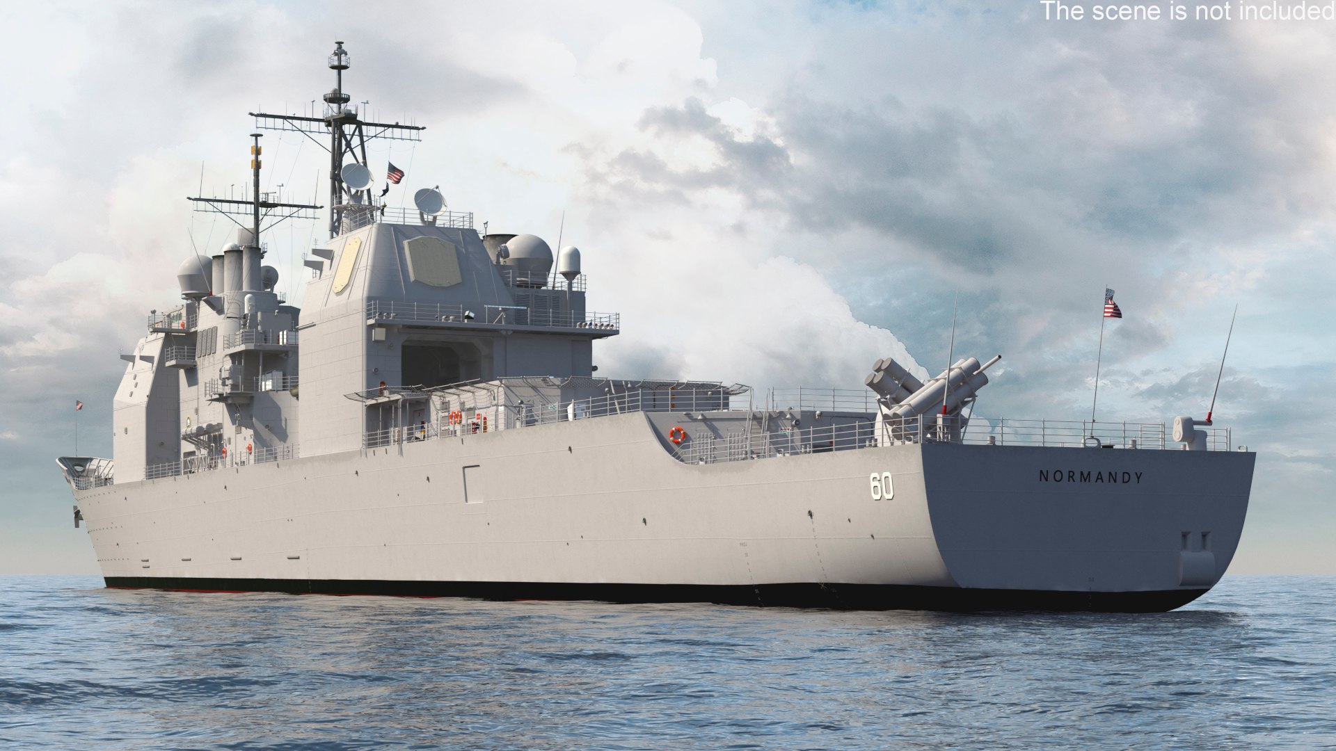 Arleigh Burke Class Destroyer USS CG-57 Model - TurboSquid 2349220