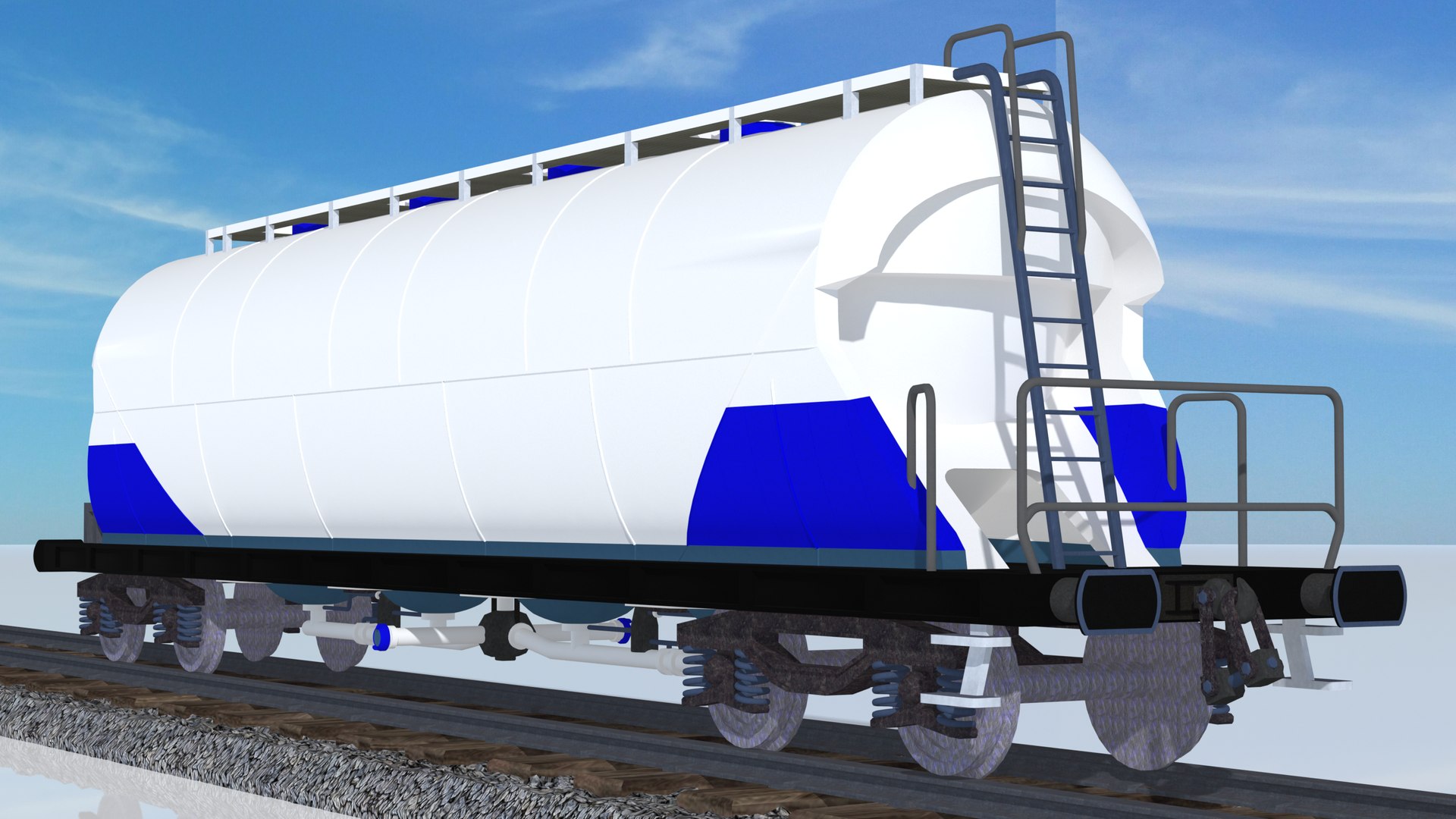 3D Uacs-x Silo Tanker Rail Wagon - TurboSquid 2034617