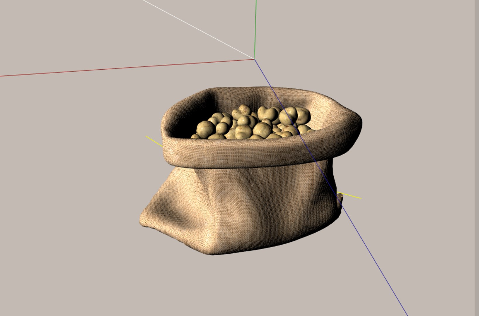 Potato sack 3D model - TurboSquid 1552110