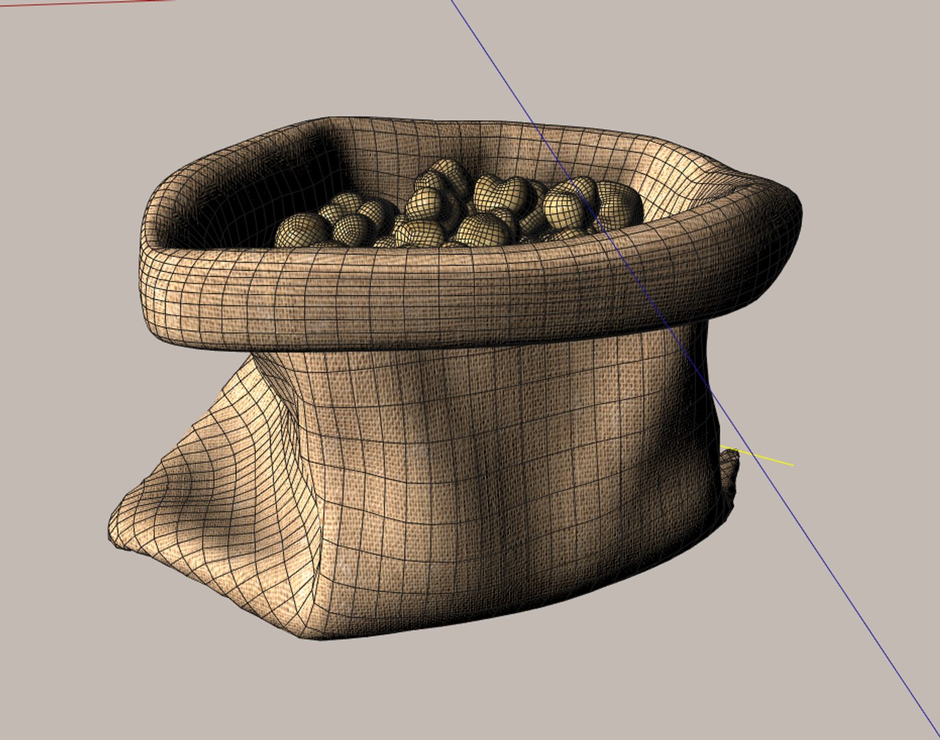 Potato sack 3D model - TurboSquid 1552110