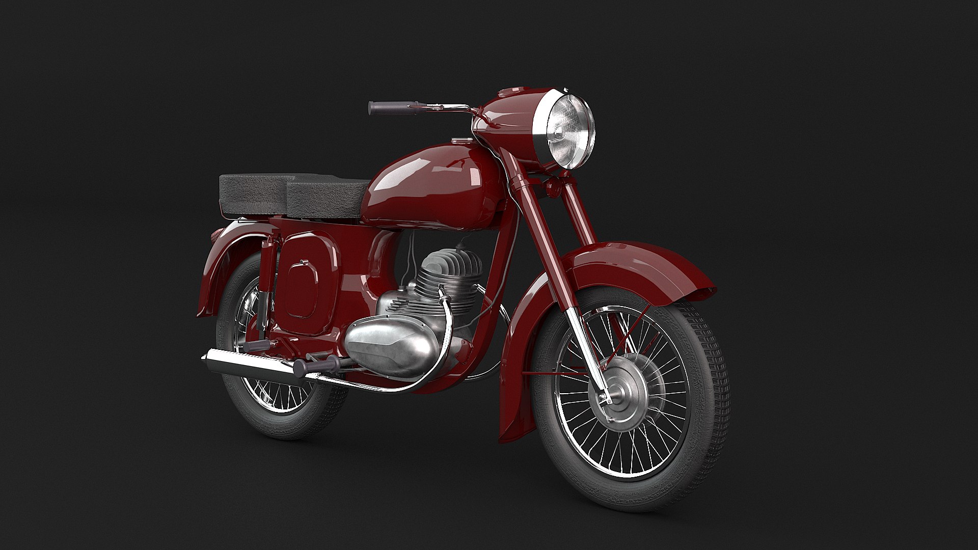 3D Classic Motorcycle - TurboSquid 2074568