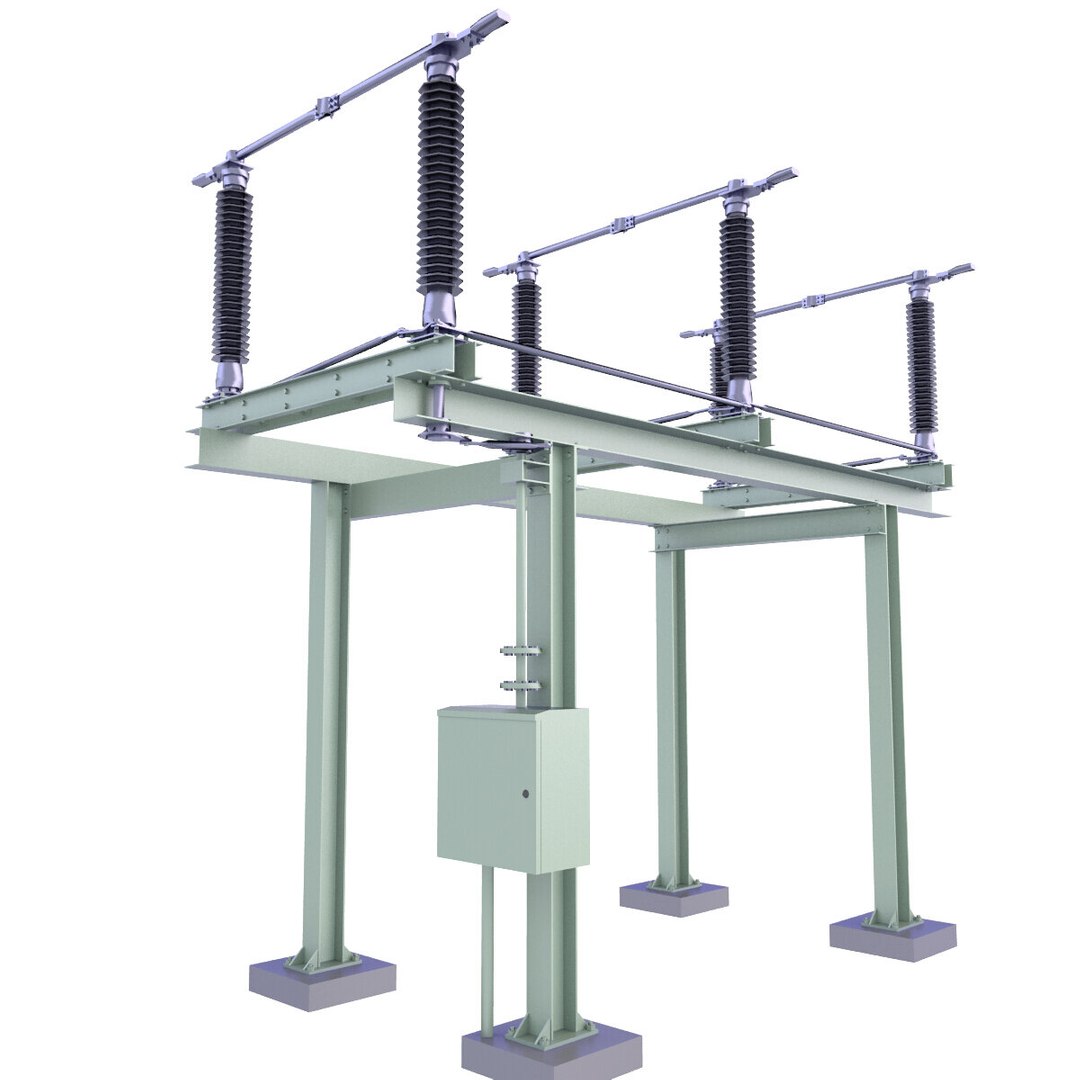 Substation Center Break Disconnector Low Poly 31 3D Model - TurboSquid ...