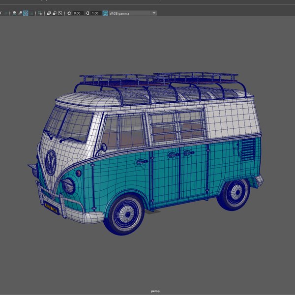 VW Camping Bus Cartoon 3D model 3D 모델 - TurboSquid 1985834