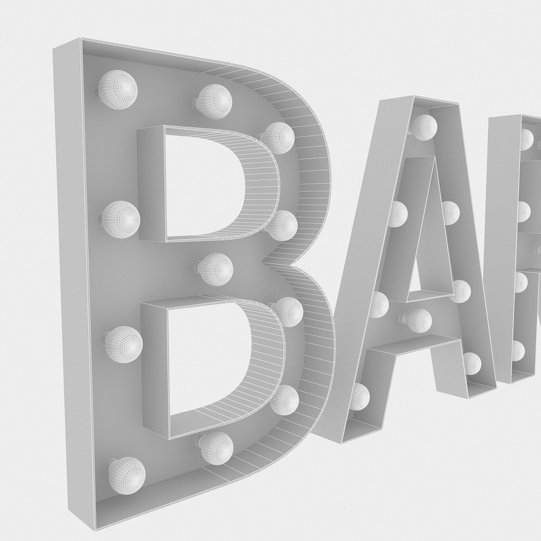 3D Bar Sign Bulb Model - TurboSquid 1455084