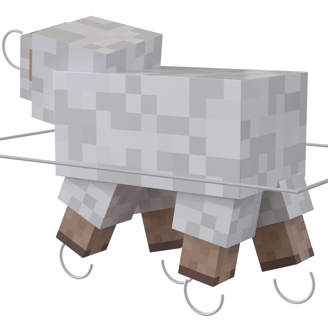 3d Minecraft Sheep Rigged