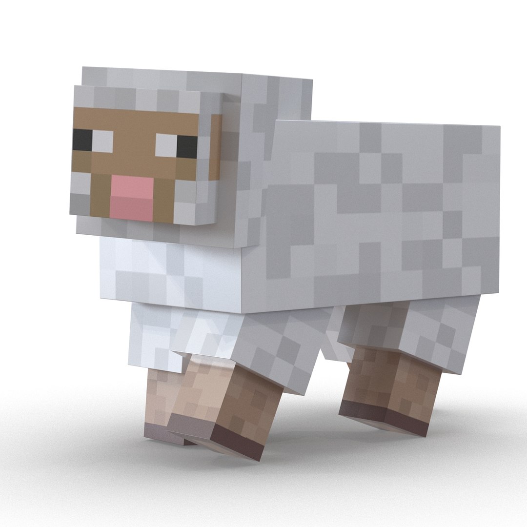 3d Minecraft Sheep Rigged