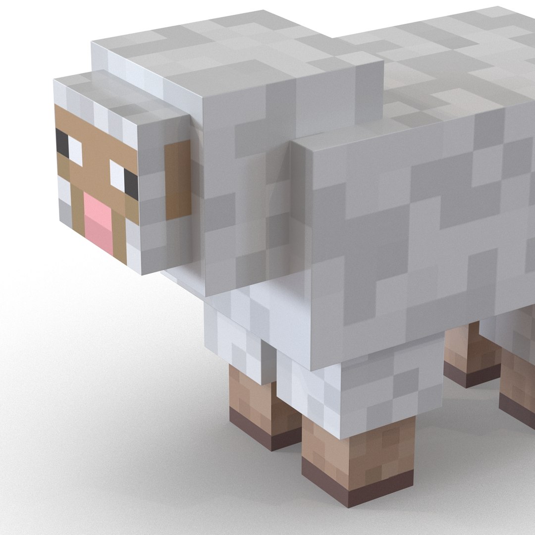 3d Minecraft Sheep Rigged