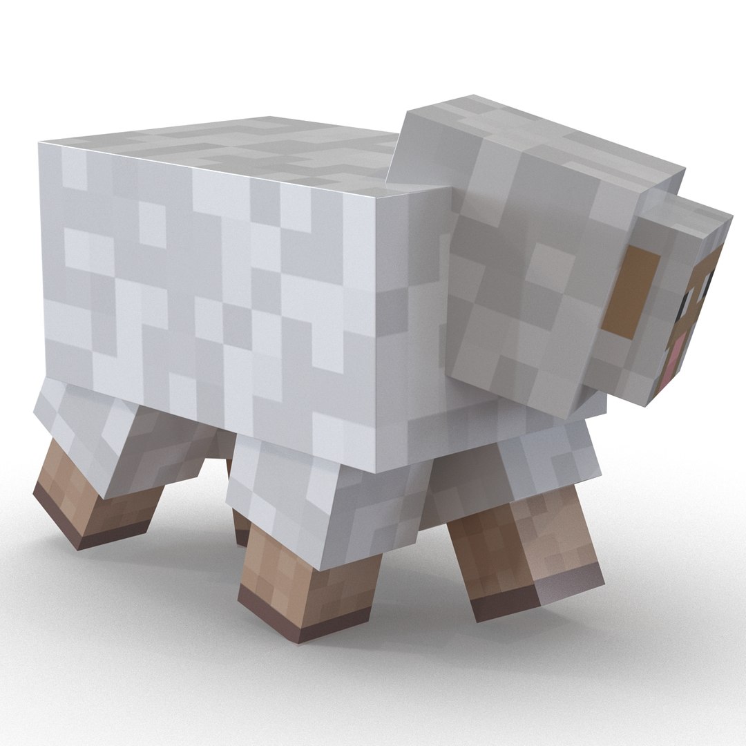 3d Minecraft Sheep Rigged