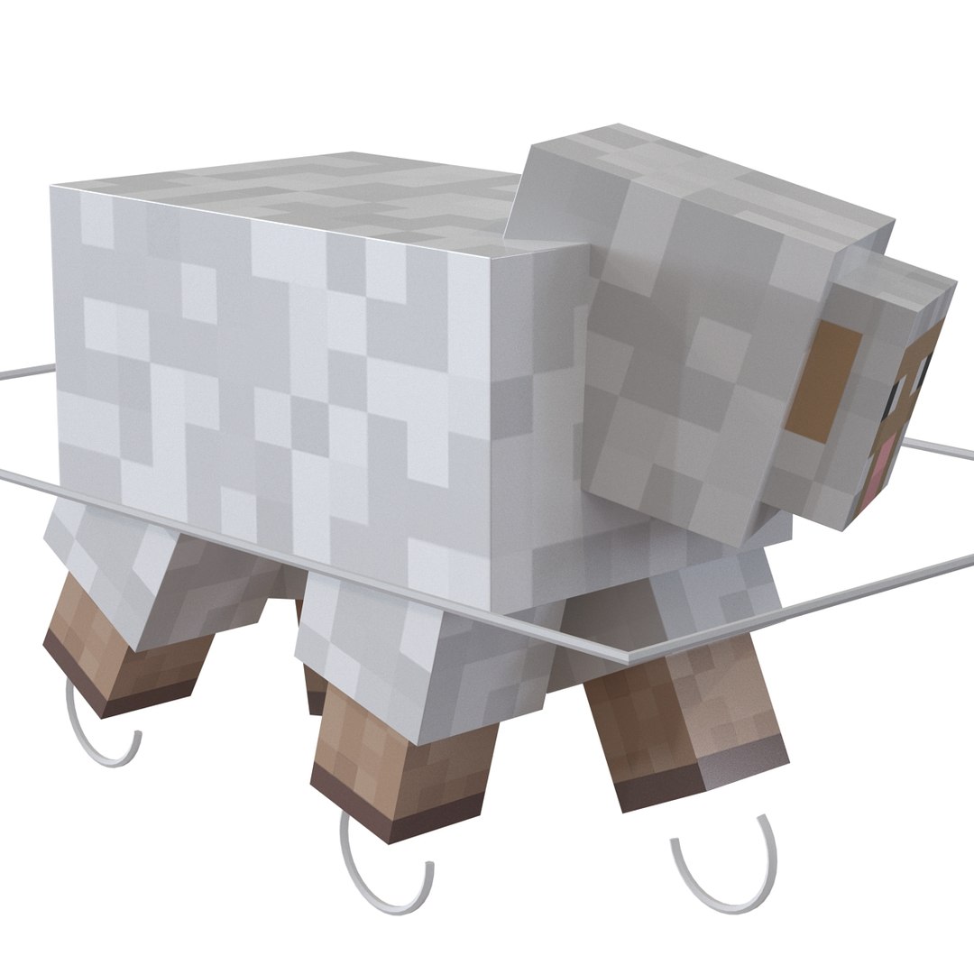 3d Minecraft Sheep Rigged