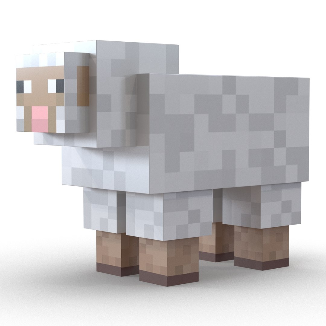 3d Minecraft Sheep Rigged