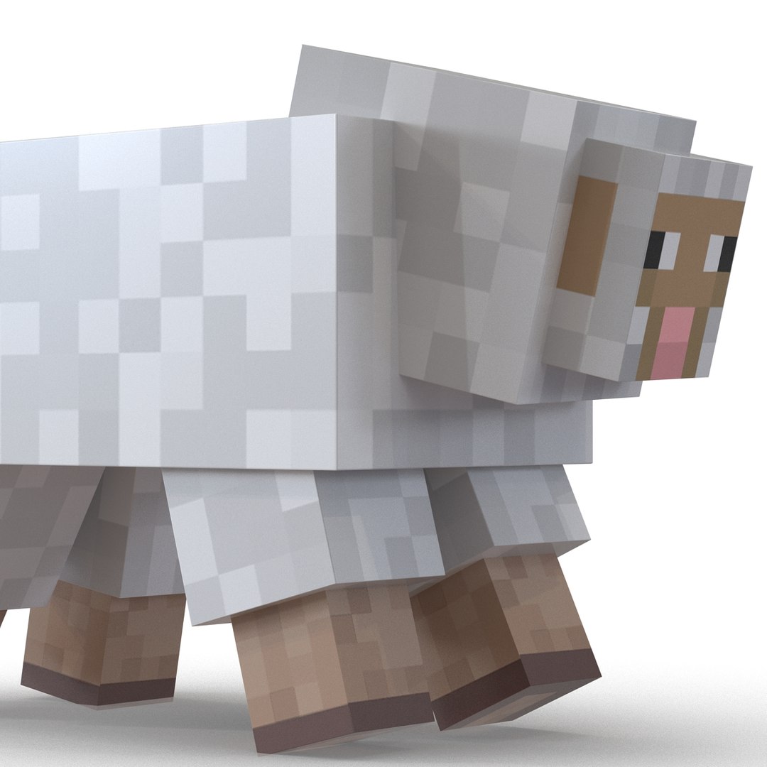 3d minecraft sheep rigged