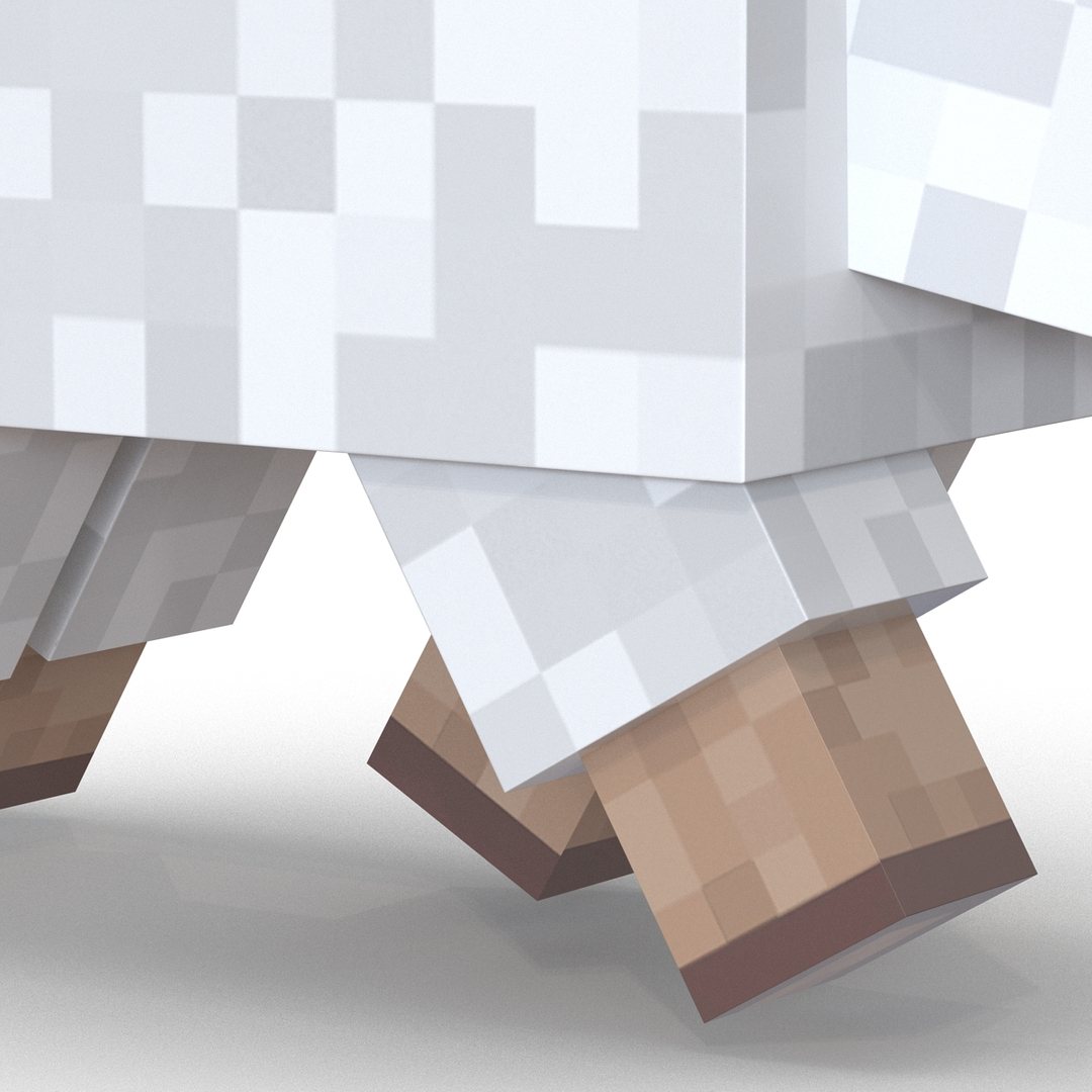 3d minecraft sheep rigged