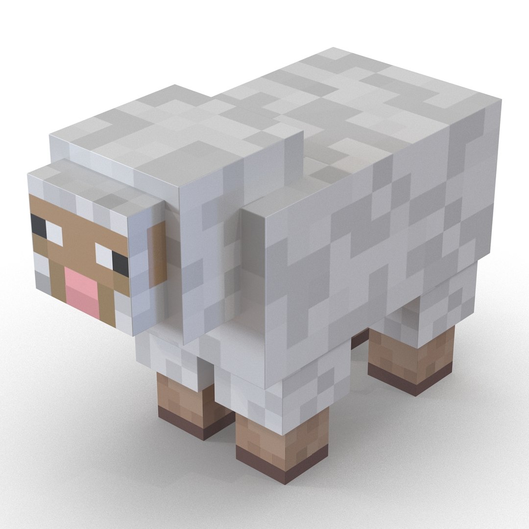 3d minecraft sheep rigged