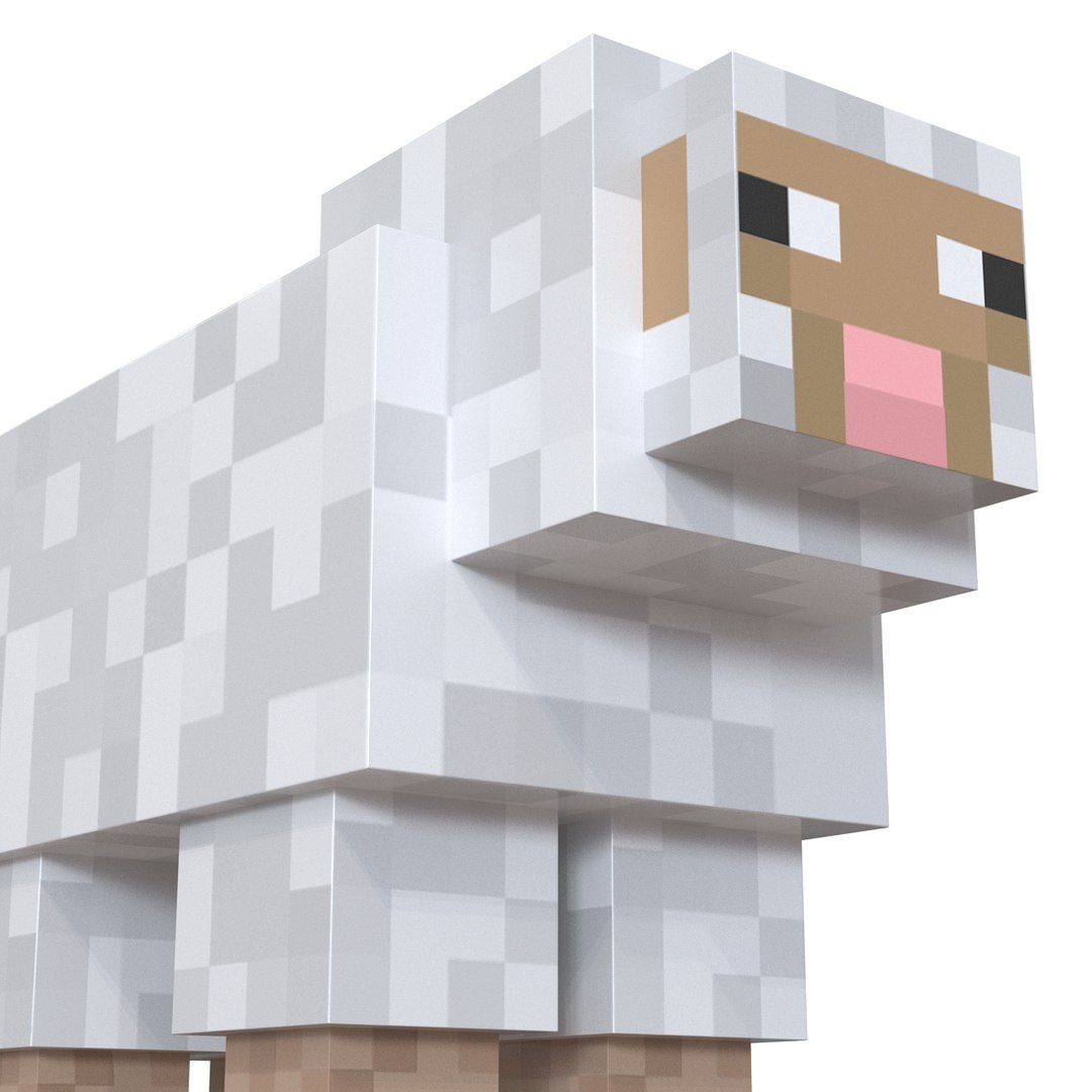 3d minecraft sheep rigged