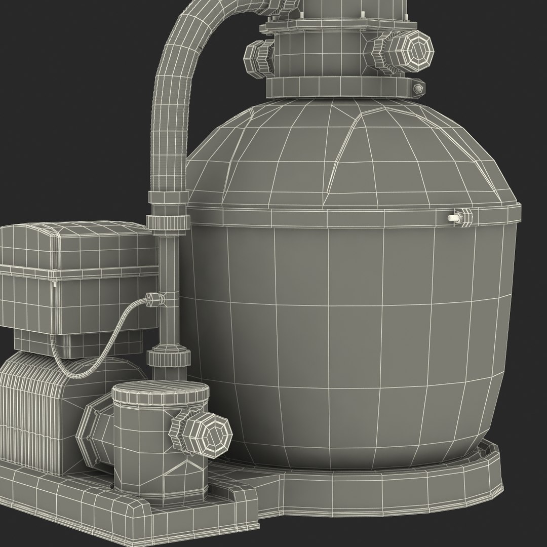 3d Swimming Pool Water Filter Model