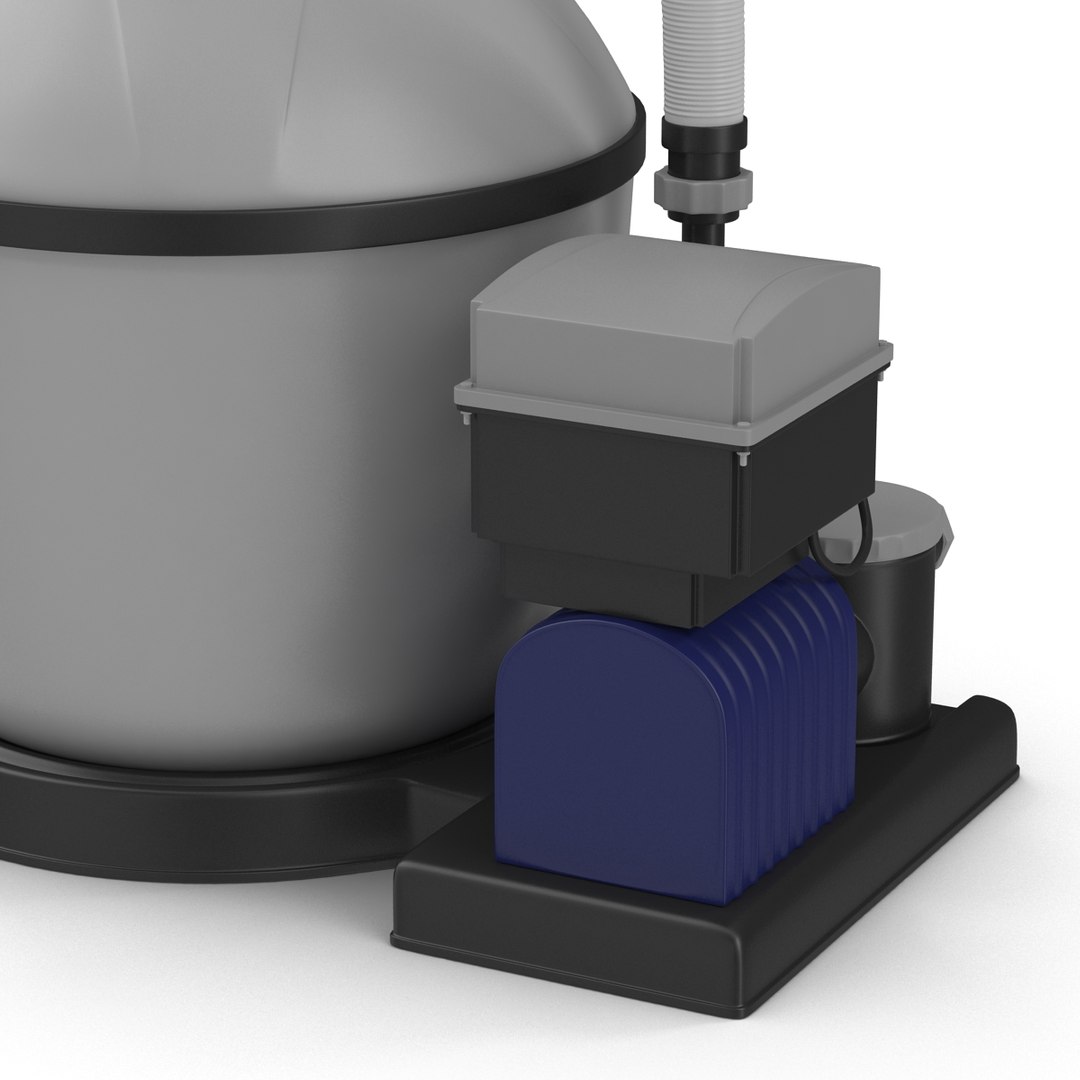 3d swimming pool water filter model