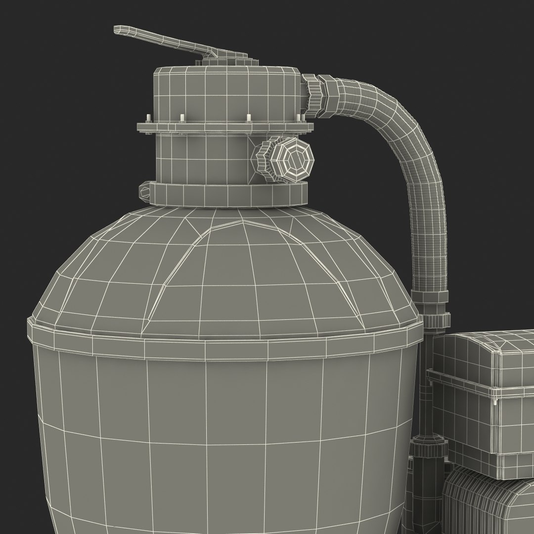 3d Swimming Pool Water Filter Model