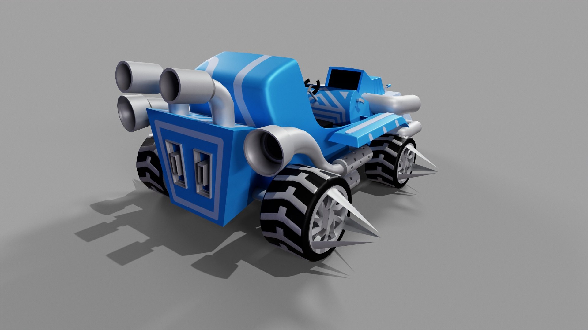 3D Blue Kart - TurboSquid 2177328