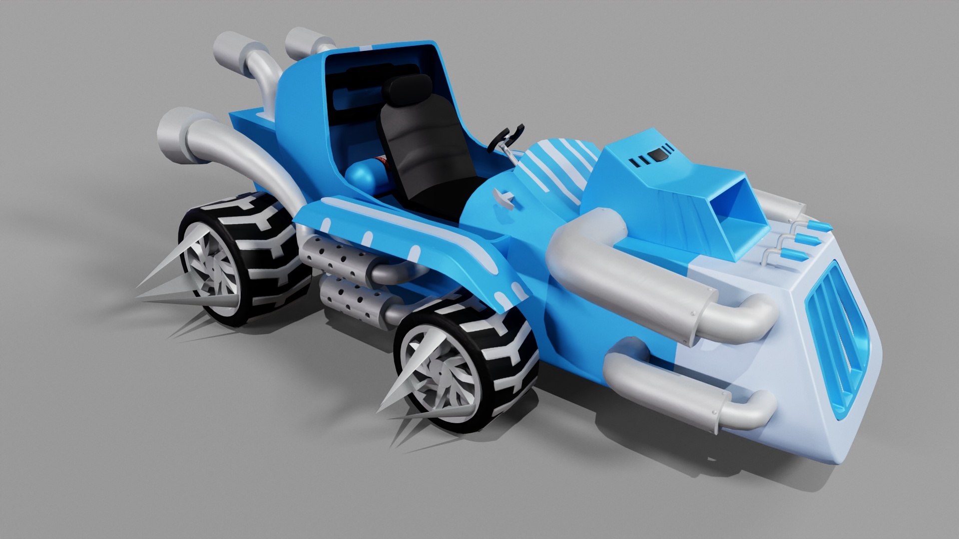 3D Blue Kart - TurboSquid 2177328