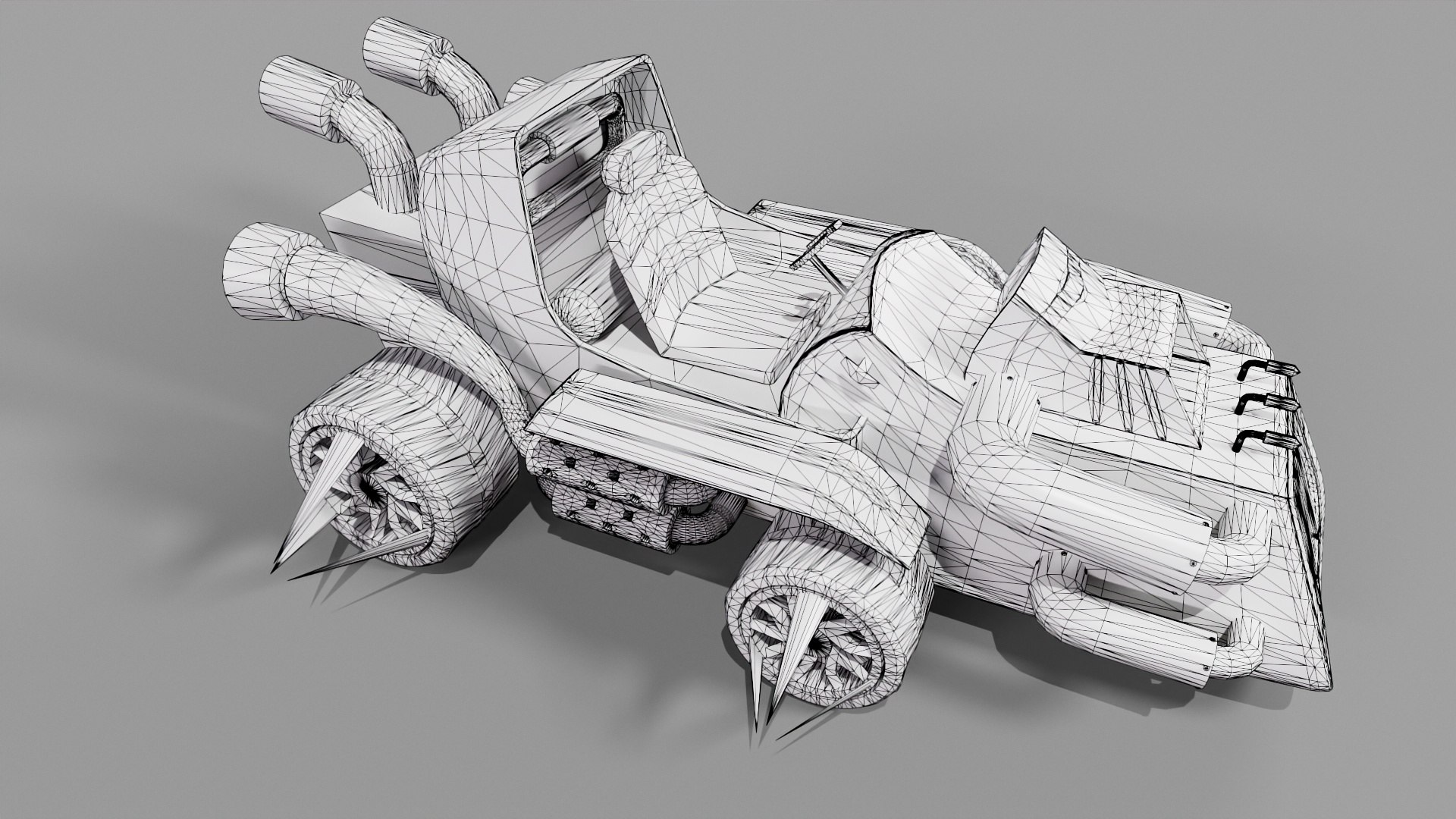 3D Blue Kart - TurboSquid 2177328