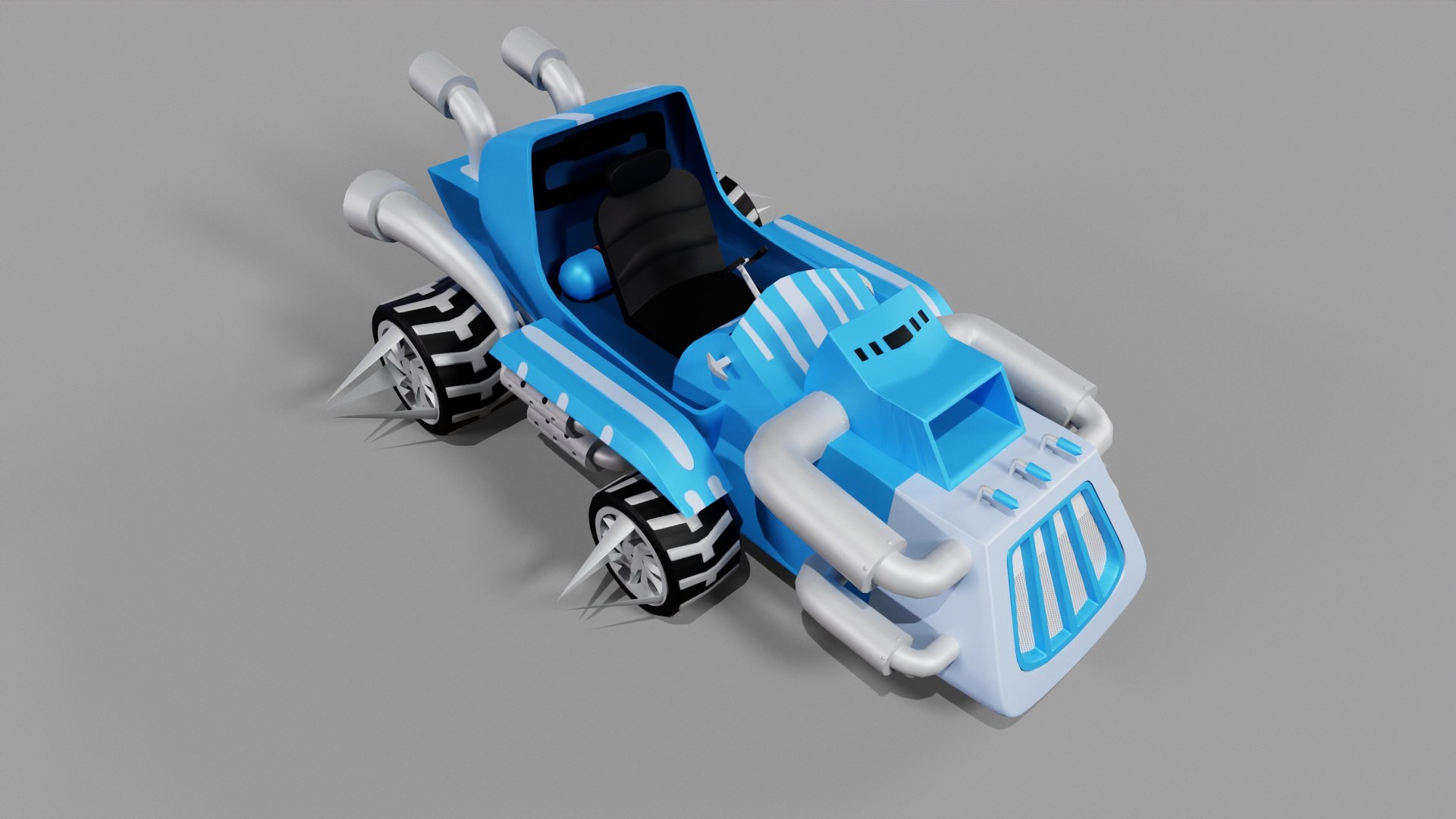 3D Blue Kart - TurboSquid 2177328